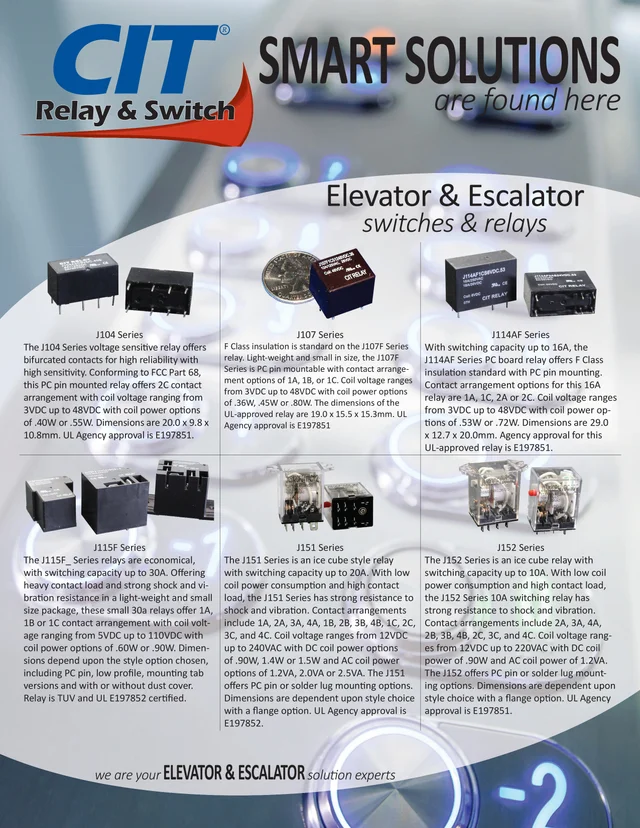 Elevator & Escalator - CIT Relay & Switch